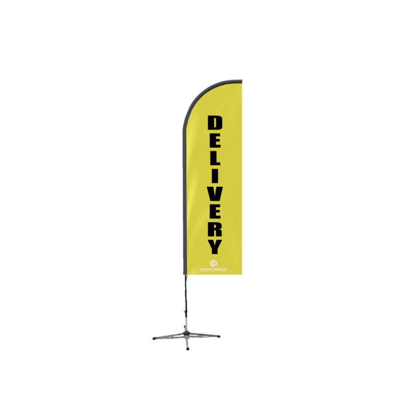 Custom Delivery Restaurant Advertising Feather Flag - strongdisplay.com