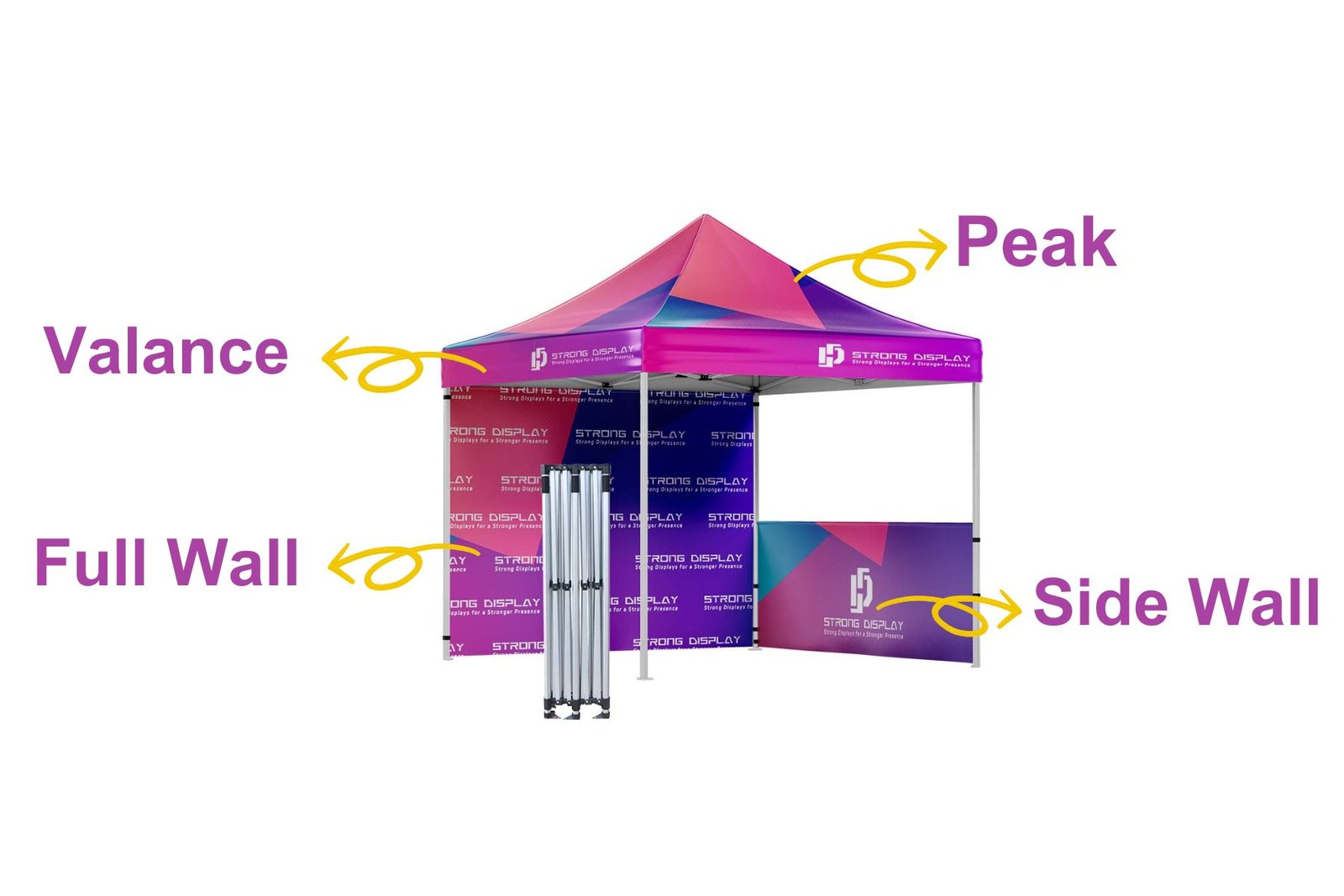 What are custom canopy tent valances and peaks? - strongdisplay.com